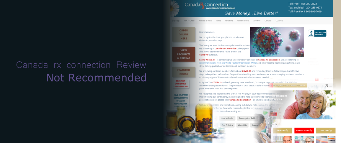 Canada Rx Connection Review - Not Recommended