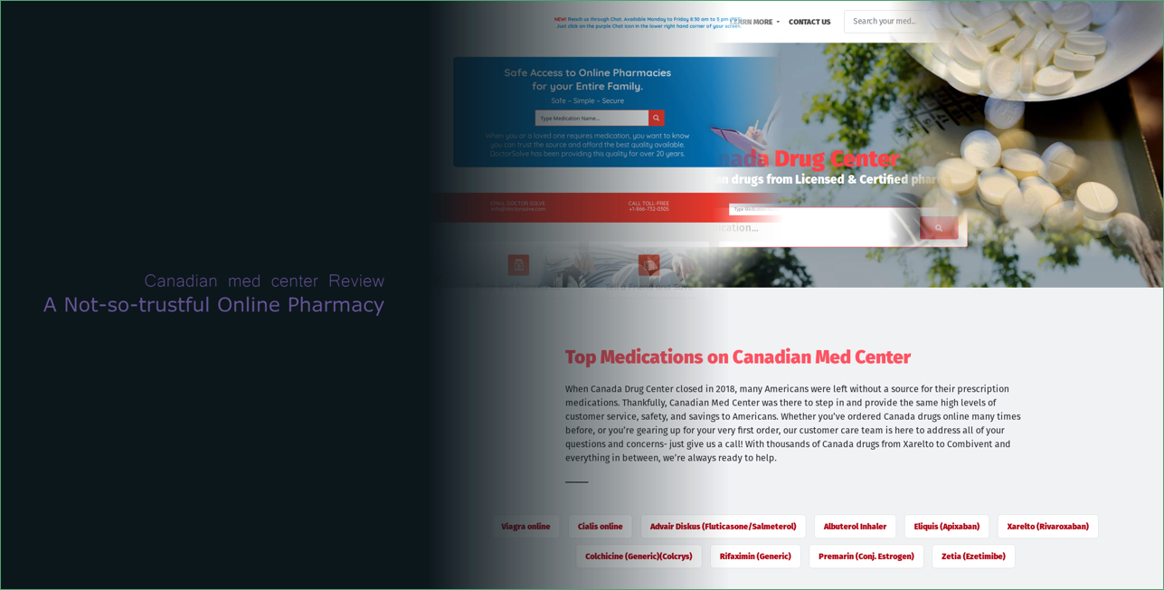 Canadian Med Center Review – A Not-so-trustful Online Pharmacy